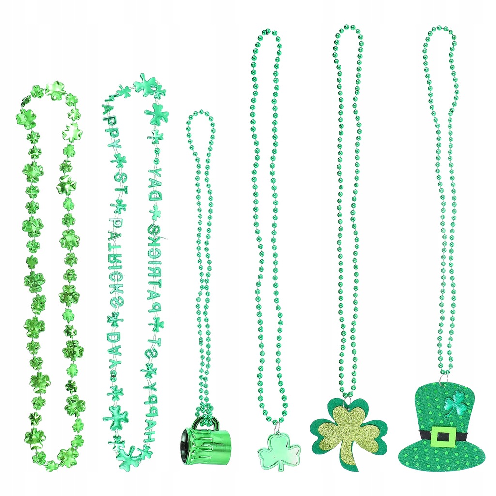 12pcs Shamrock Bead Necklaces Shamrock Medallion N - 13399048927 ...