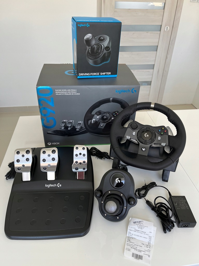 Kierownica Logitech G920 + Shifter Xbox / PC - 12179177289 - oficjalne ...