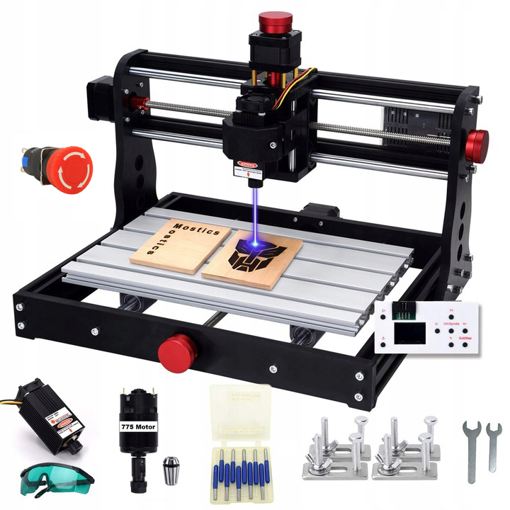 Mostics CNC 3018 Pro grawer laser frezarka offline NA CZĘŚCI ...