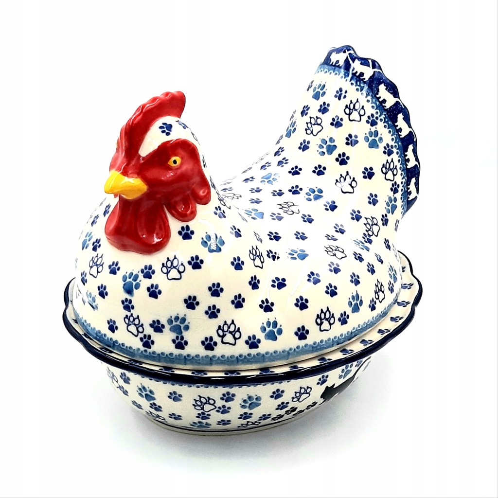 Kura, pojemnik z elementem kota,Ceramika Bolesławiec - 16654723415 - oficjalne archiwum Allegro