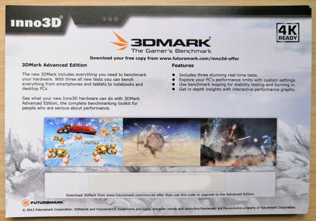 3dmark advanced edition KLUCZ KEY - 8122054629 - oficjalne archiwum Allegro