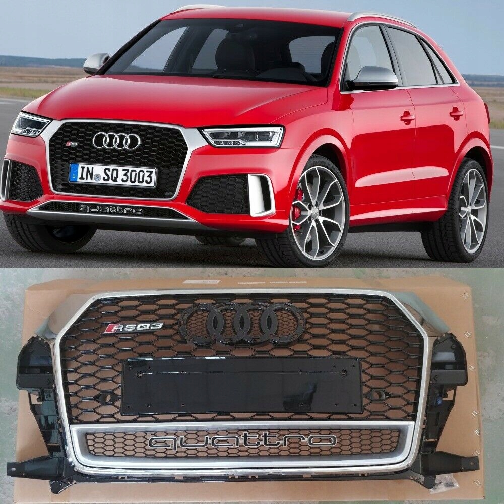 Grill Audi Q3 2014-2018 wzór RSQ3 Chrome Quattro - 12344221098 ...