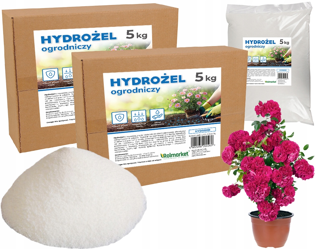 Agrożel hydrożel ogrodniczy do roślin KWIATÓW magazyn WODY AGROGEL 10KG ...