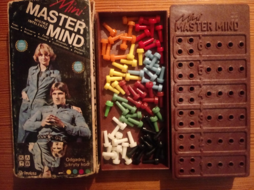 MINI MASTER MIND-gra logiczna,1972r-UNIKAT PRL - 12200937308 ...