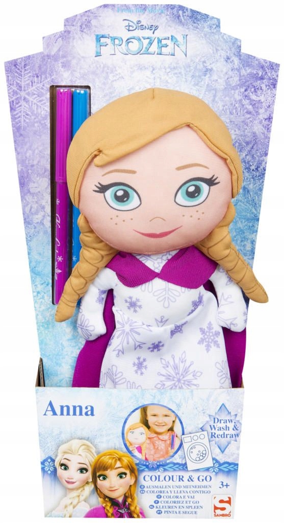 Frozen Anna Lalka do kolorowania - zrób to sama - 8184122450 ...