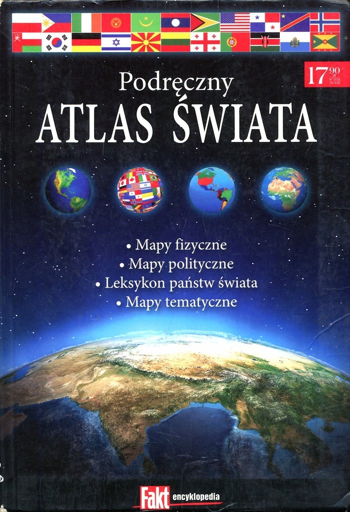 Podręczny atlas świata mapy fizyczne, polityczne - 13213813702 - oficjalne archiwum Allegro