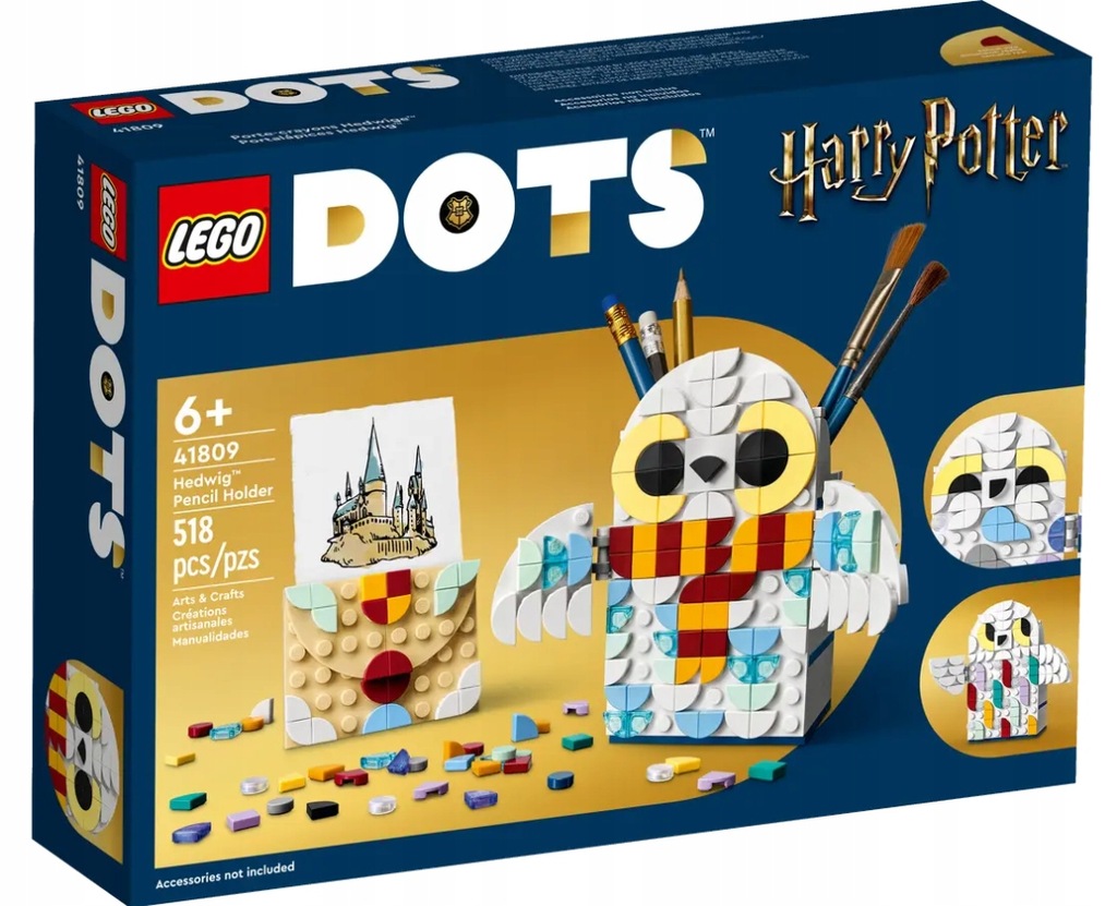LEGO DOTS 41809 HARRY POTTER Sowa Hedwiga Stojak - 14059692155 ...