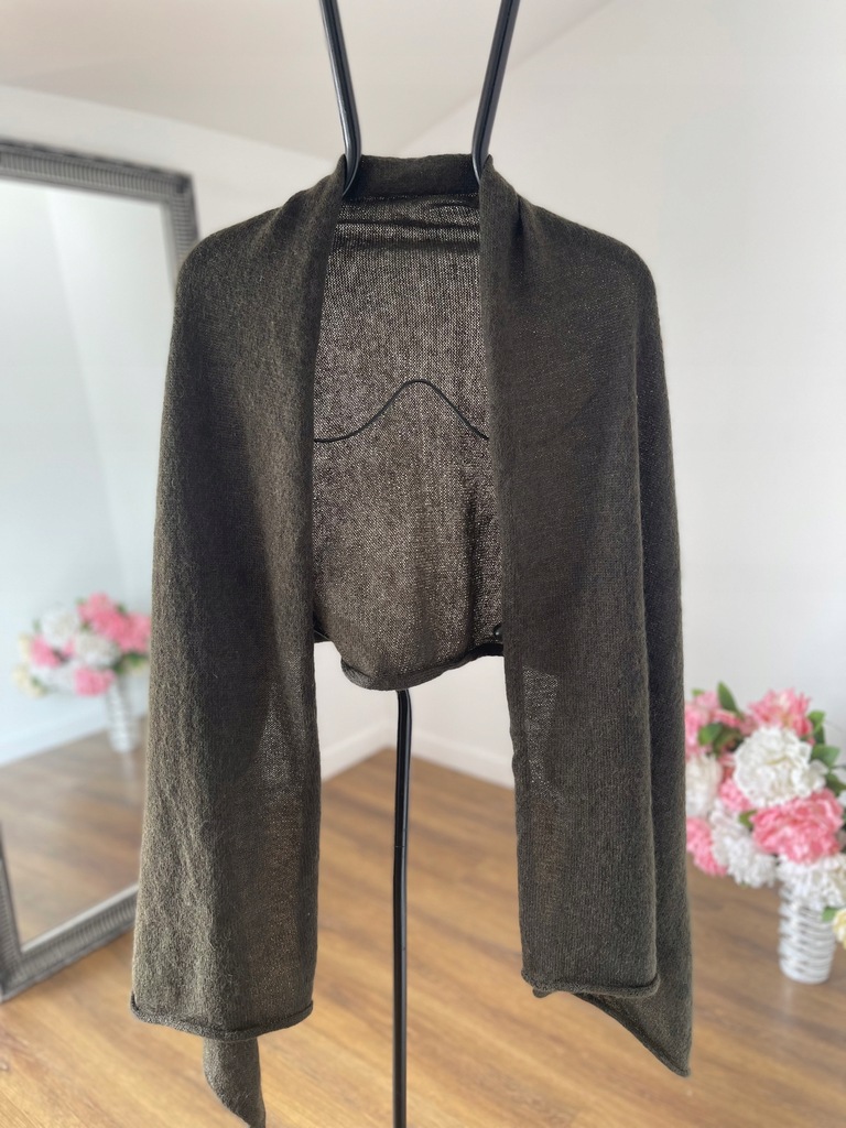 Dear Dharma Loves Mohair bardzo duży szalik khaki - 12631693860 - oficjalne archiwum Allegro