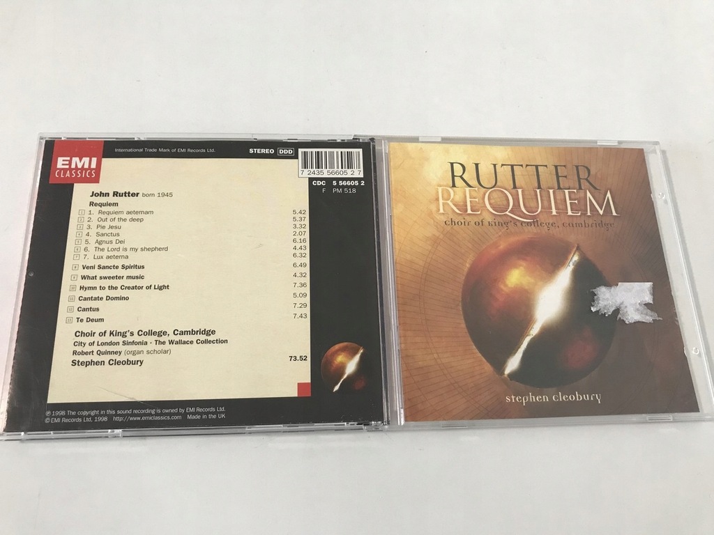 CD John Rutter Requiem Stephen Cleobury STAN 4+/6 - 13076432637 ...