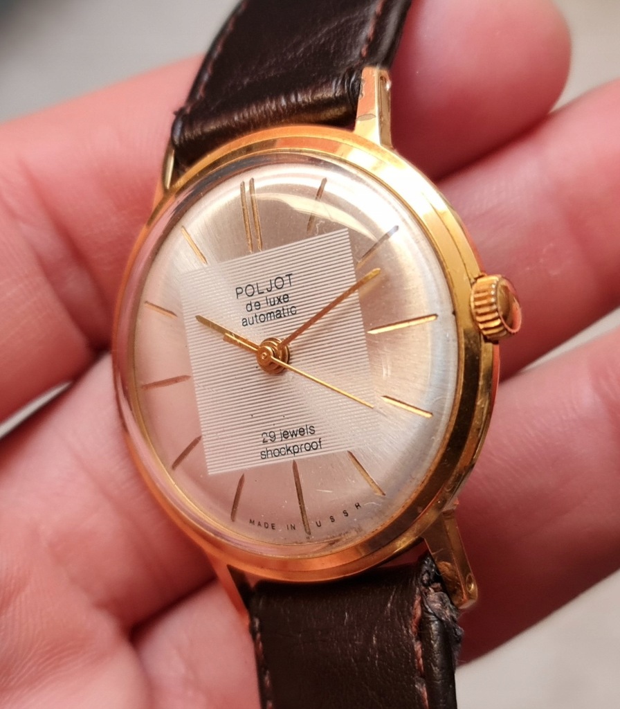 Zegarek Poljot De Luxe automatic 29 jewels USSR au - 12652575031 - oficjalne archiwum Allegro