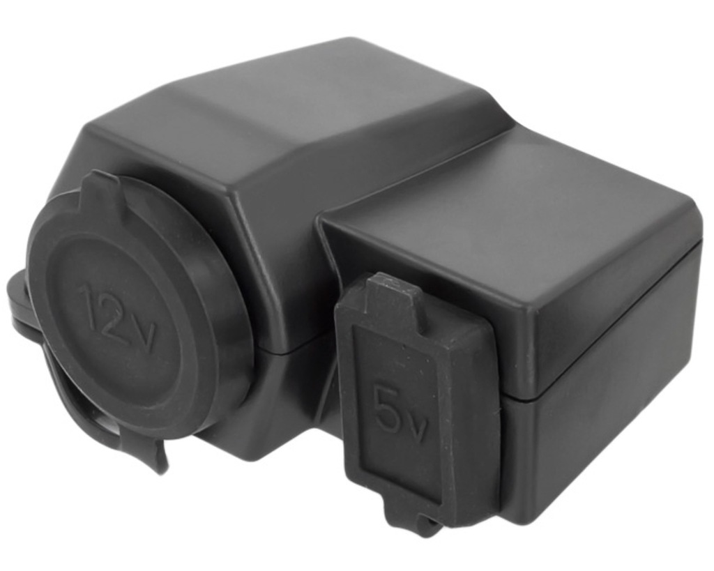 Gniazdo zapalniczki wodoszczelne 12-24V 5V USB 2w1 - 6842947146 - oficjalne archiwum Allegro