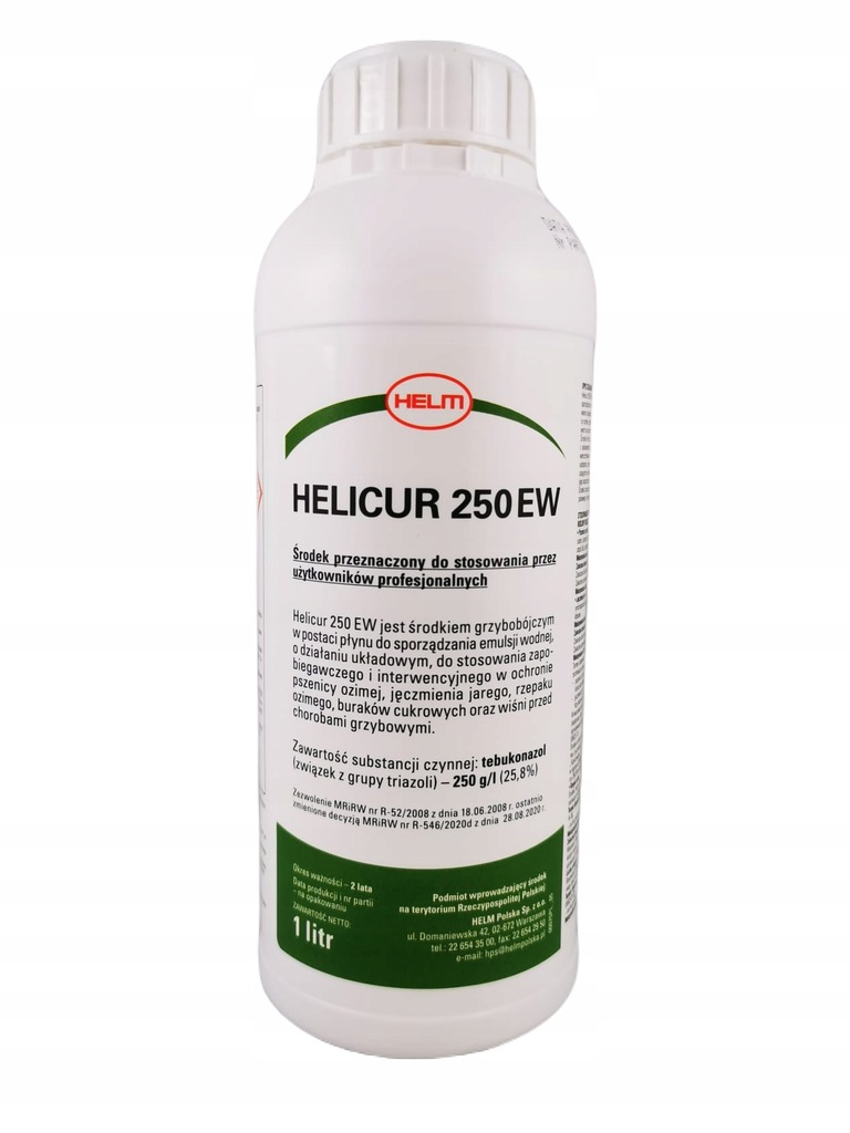 HELICUR 250EW grzybobójczy, tebukonazol 1L - 12821827215 - oficjalne ...
