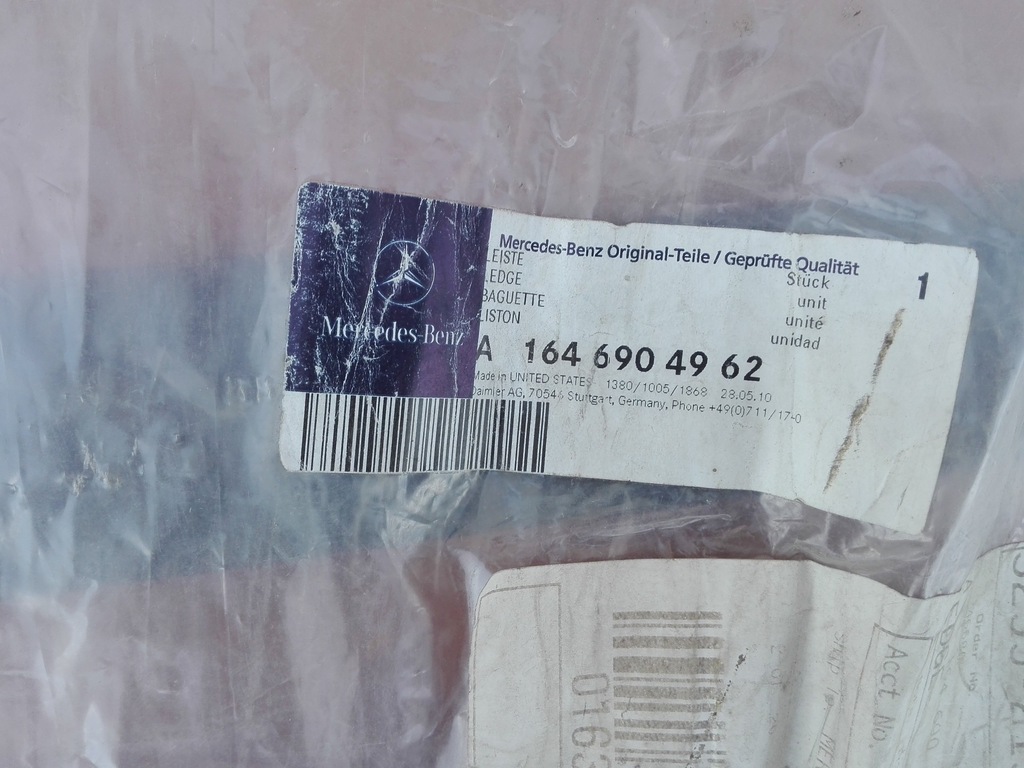 LISTWA LEWY TYŁ MERCEDES W164 ML500 A1646904962 - 6855113626 ...
