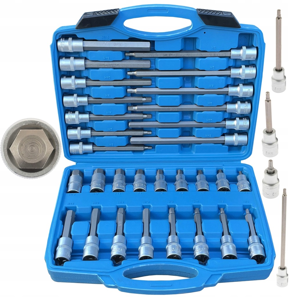 ZESTAW IMBUS HEX NASADKI NASADKA 1/2 H5-19 30 EL. - 12527213206 ...