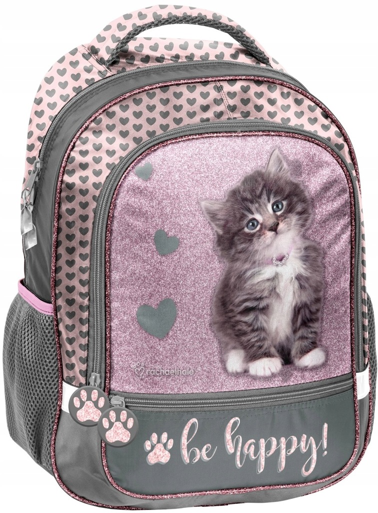 PASO Plecak Szkolny z Kotem Kotkiem Brokatowe Tło - 10645555637 - oficjalne archiwum Allegro