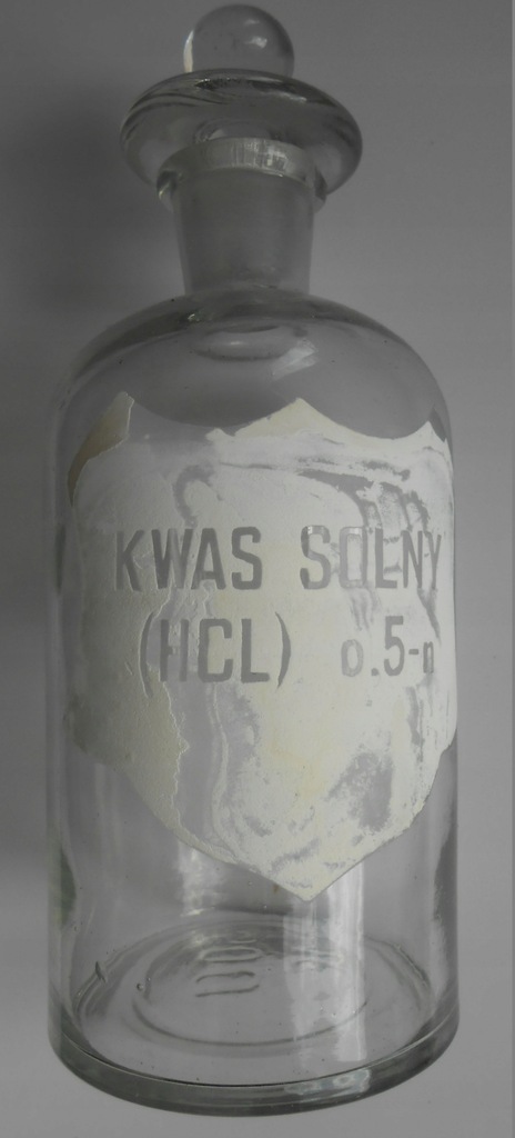 BUTELKA LABORATORYJNA KWAS SOLNY - 12636798213 - oficjalne archiwum Allegro