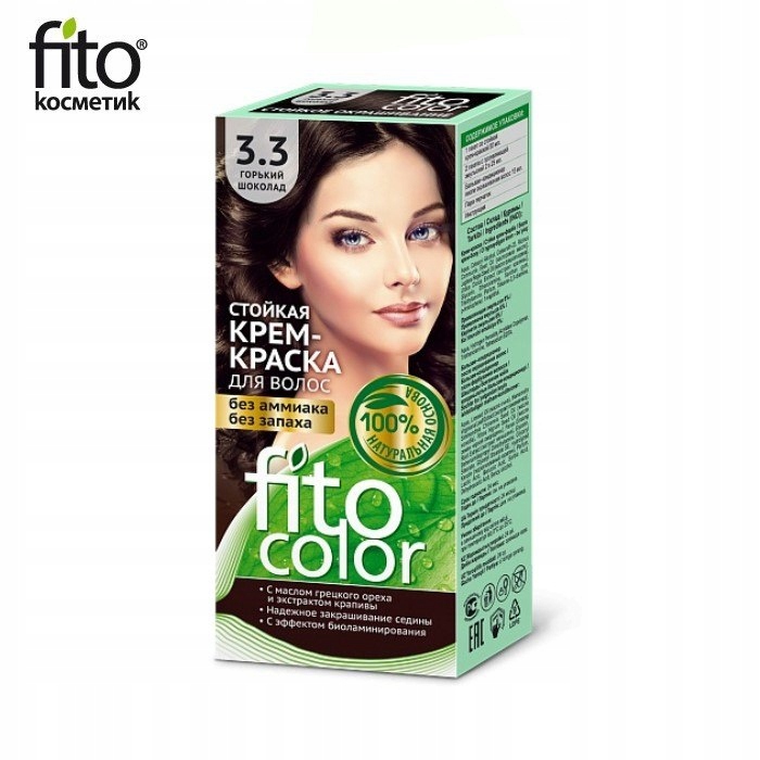 Farba do włosów 3,3 GORZKA CZEKOLADA - FITO COLOR - 11617284914 - oficjalne archiwum Allegro