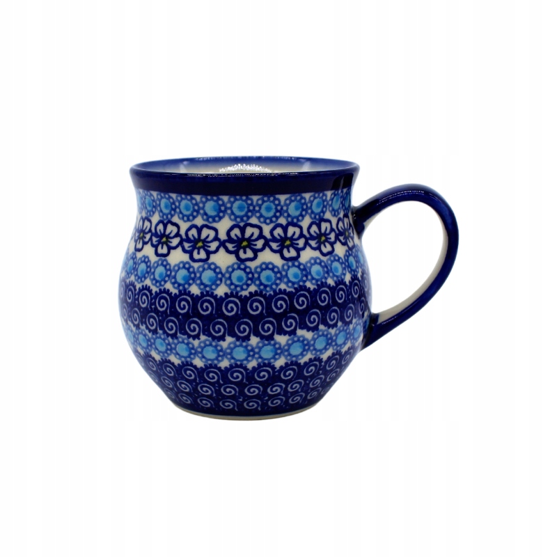 Kubek pękaty, unikat Ceramika Bolesławiec - 12212827158 - oficjalne archiwum Allegro