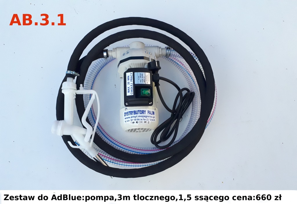 POMPA DO ADBLUE DYSTRYBUTOR ADBLUE AUS 32 MOCZNIKA - 11129412283 ...