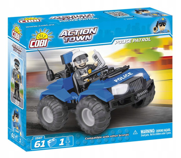 COBI KLOCKI 1547 ACTION QUAD PATROLOWY POLICJI - 10429728416 ...