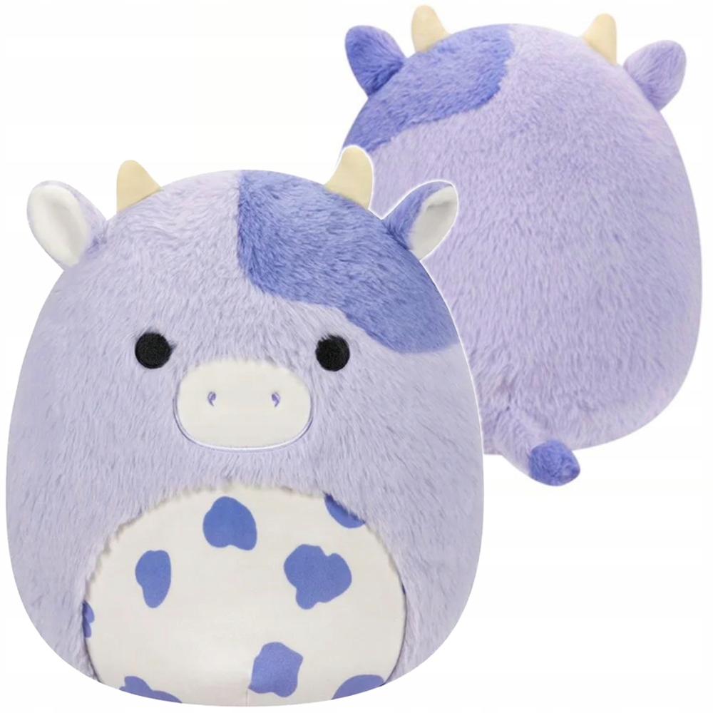 SQUISHMALLOWS ORYGINALNA KROWA BUBBA 30 CM FUZZAMALLOW FIOLETOWA KRÓWKA ...