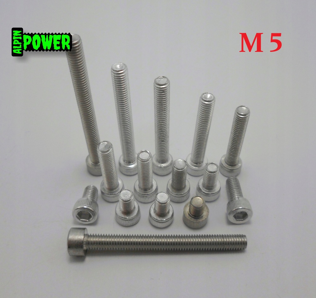 M5X10 ŚRUBA IMBUSOWA DIN 912 ISO 4762 ALUMIMIUM ŚRUBY ALUMINIOWE 2 SZTUKI - 14904454140 ...