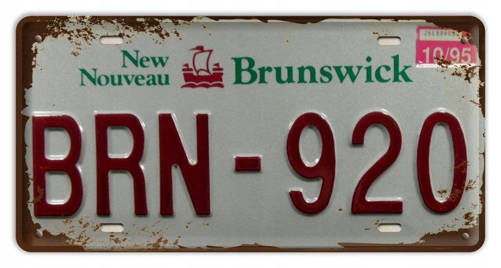 METALOWA TABLICA REJESTRACYJNA SZYLD RETRO #09888 - 12123815781 ...