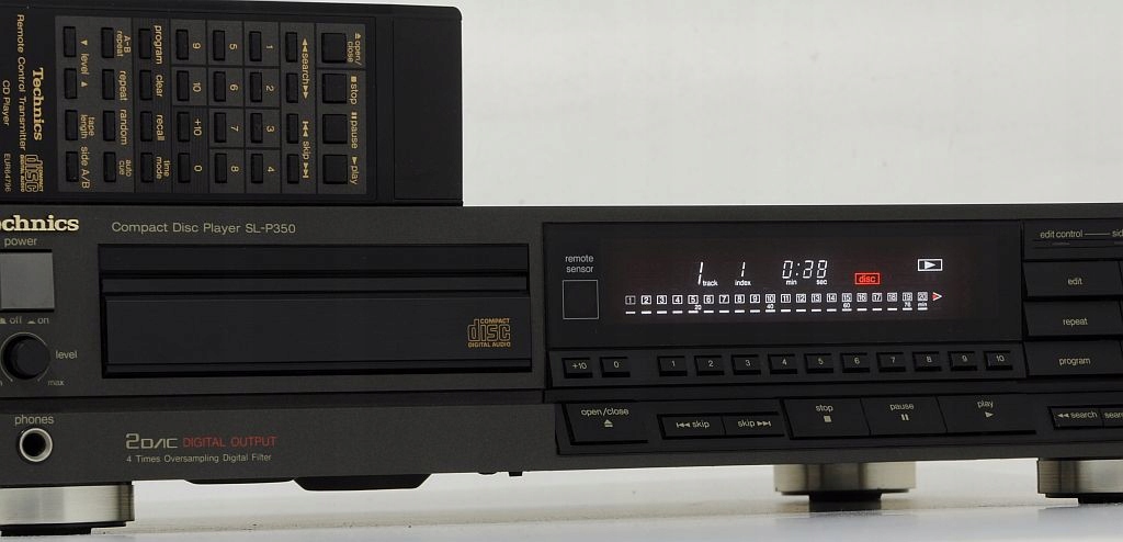 TECHNICS SL-P350 KULTOWY ODTWARZACZ CD PILOT ! - 13374091291 ...