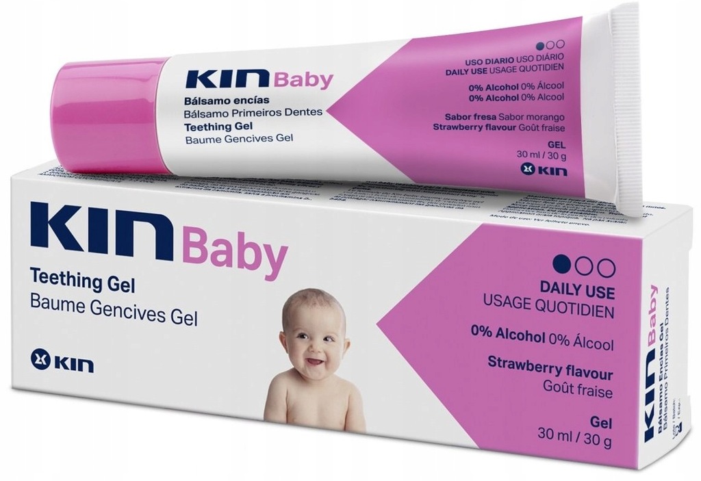 KIN BABY GEL - ŻEL NA ZĄBKOWANIE TRUSKAWKOWY 30ML - 10778872237 ...