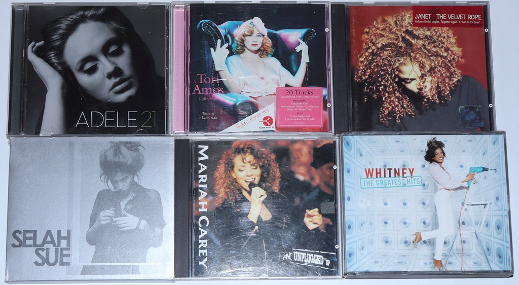 ZESTAW 6 CD = WOKALISTKI = ADELE = JANET = TORI = SELAH - 14688720043 ...