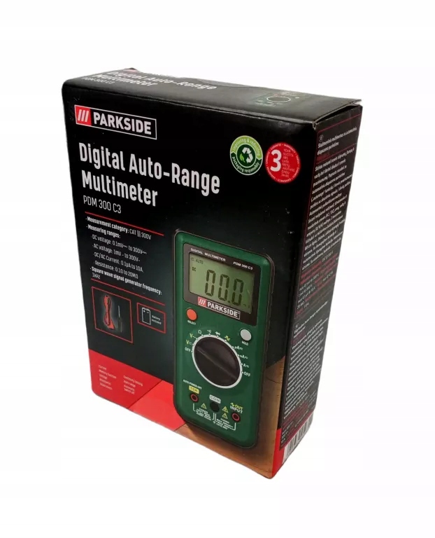 MULTIMETR PARKSIDE PDM 300 C3 - 12205101117 - oficjalne archiwum Allegro