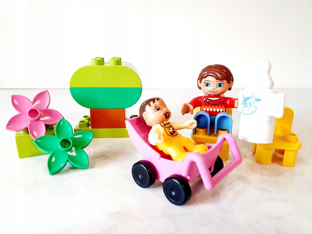 LEGO DUPLO Mama z dzieckiem 10585 bobas wózek #15 - 12542157145 ...