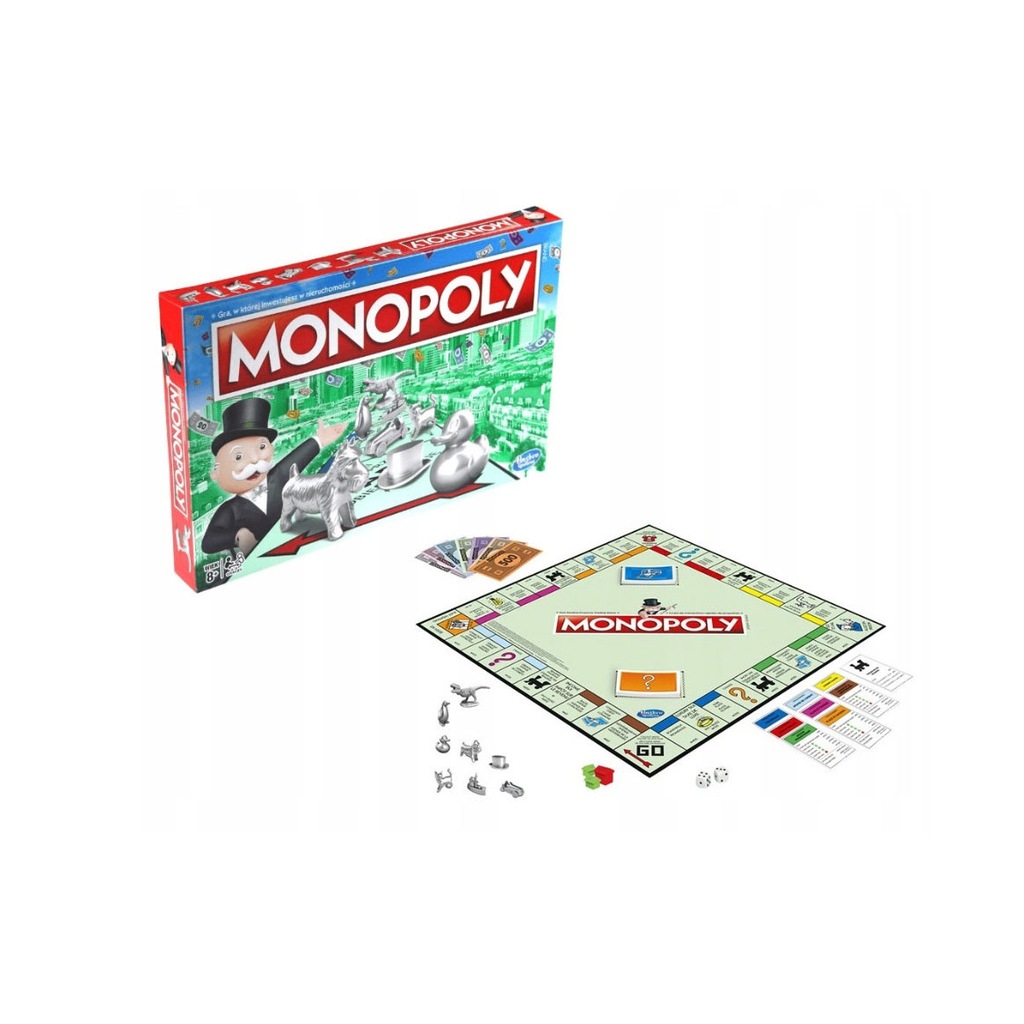 MONOPOLY STANDARD CLASSIC C1009 HASBRO NOWA WERSJA - 12888716326 ...