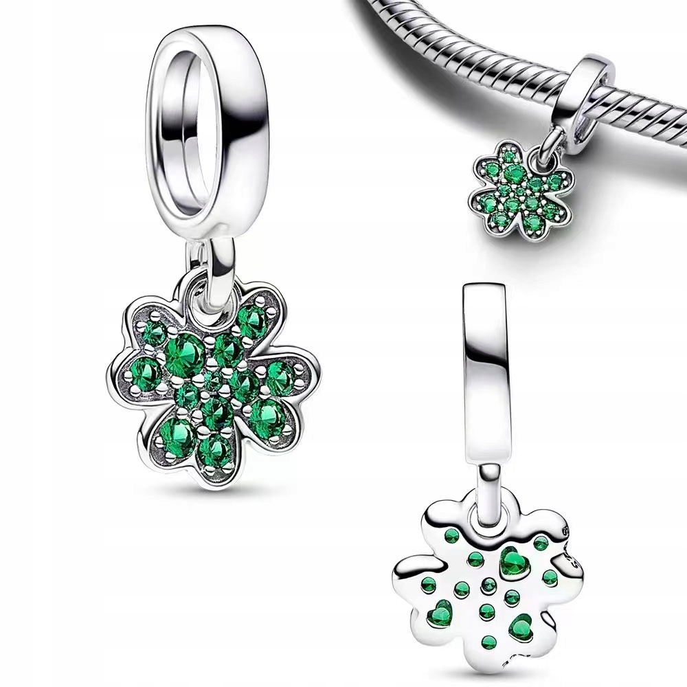 S925 Charms-zawieszka Czterolistna koniczynka - 14146567380 - oficjalne ...