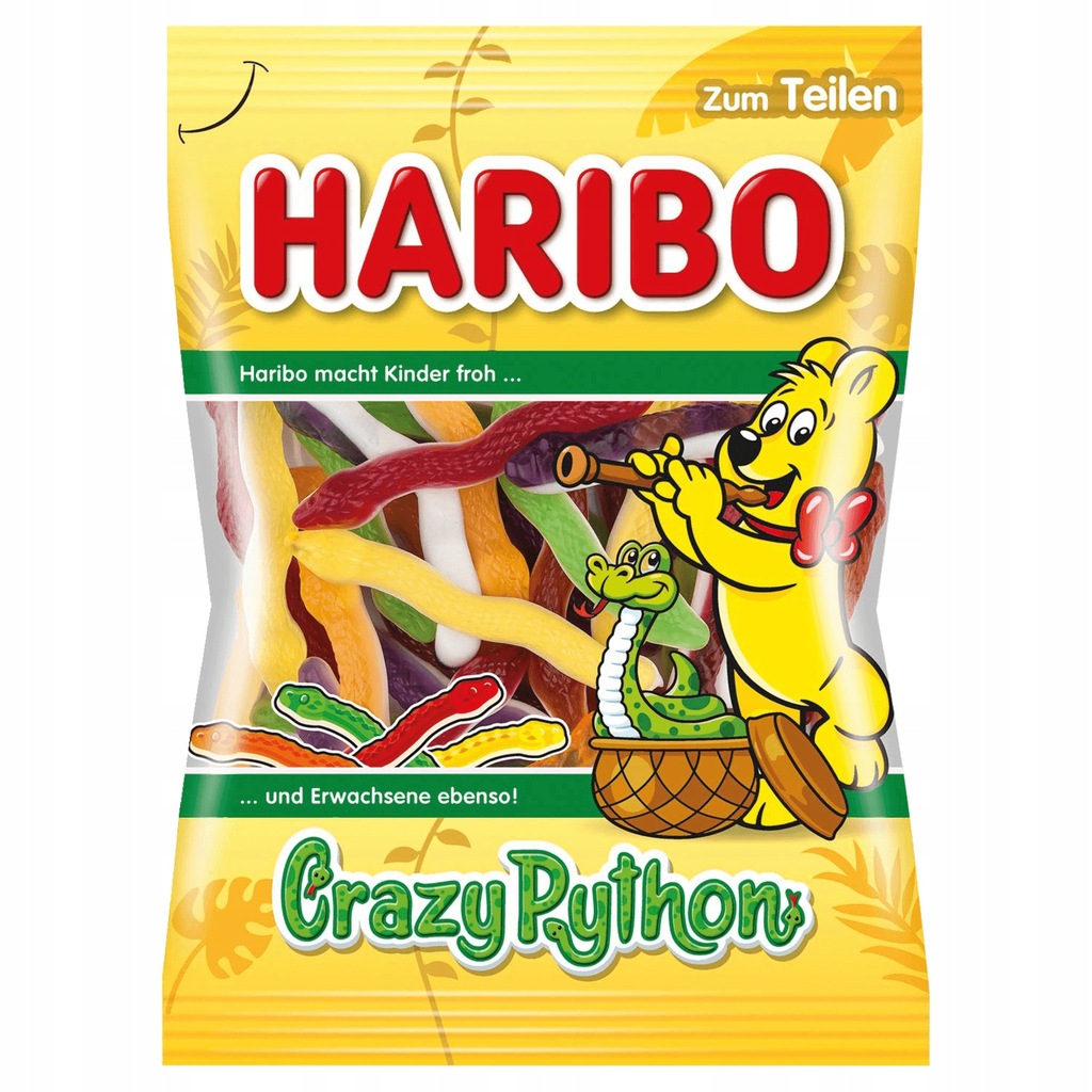 Haribo Crazy Python żelki owocowe węże 175g DE - 9849701088 - oficjalne archiwum Allegro