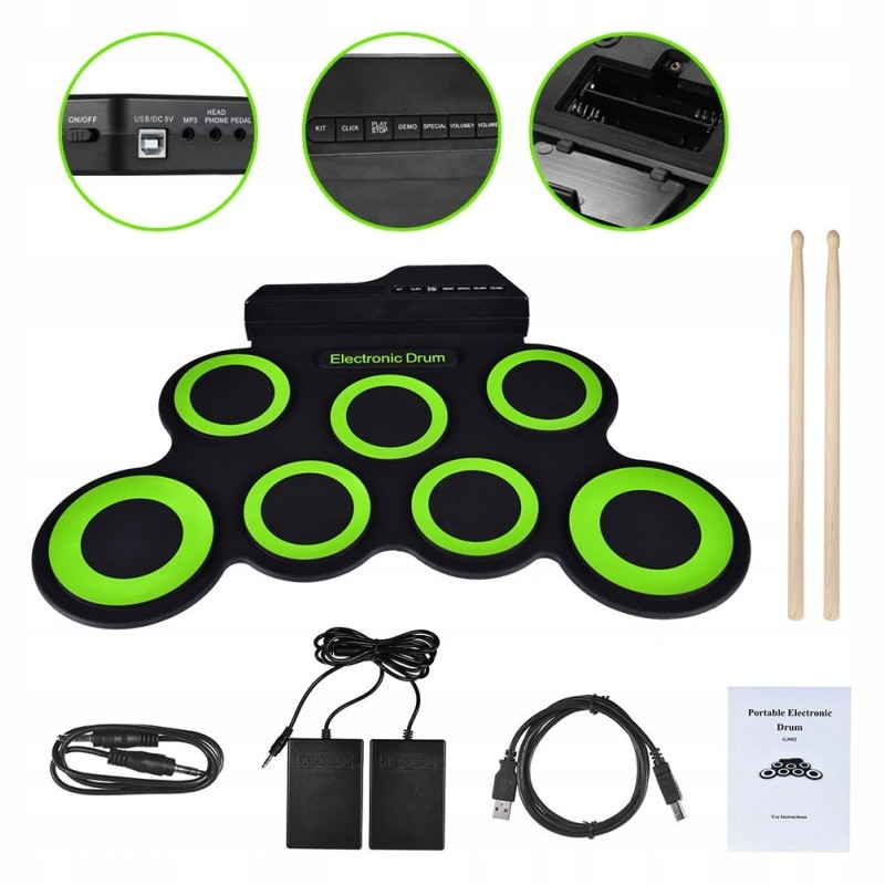 NN ROLL UP DRUM PAD zwijana perkusja elektroniczna - 8903563386 ...