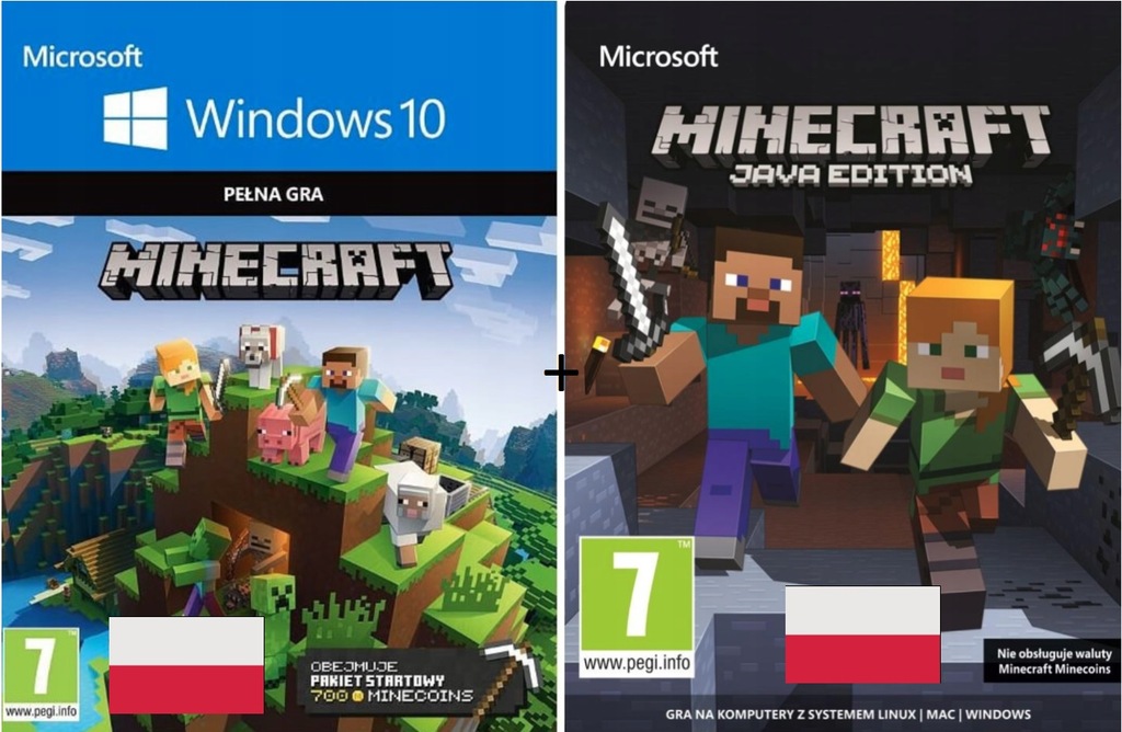 Minecraft Windows 10/11 Java Edition Bedrock PC - 13748617497 ...