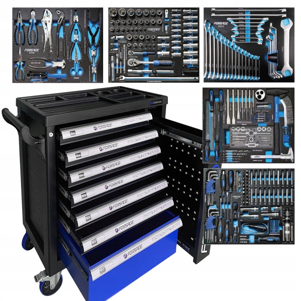 SZAFKA WARSZTATOWA 274 ELEMENTY WÓZEK NARZĘDZIOWY - 12594083948 - oficjalne archiwum Allegro