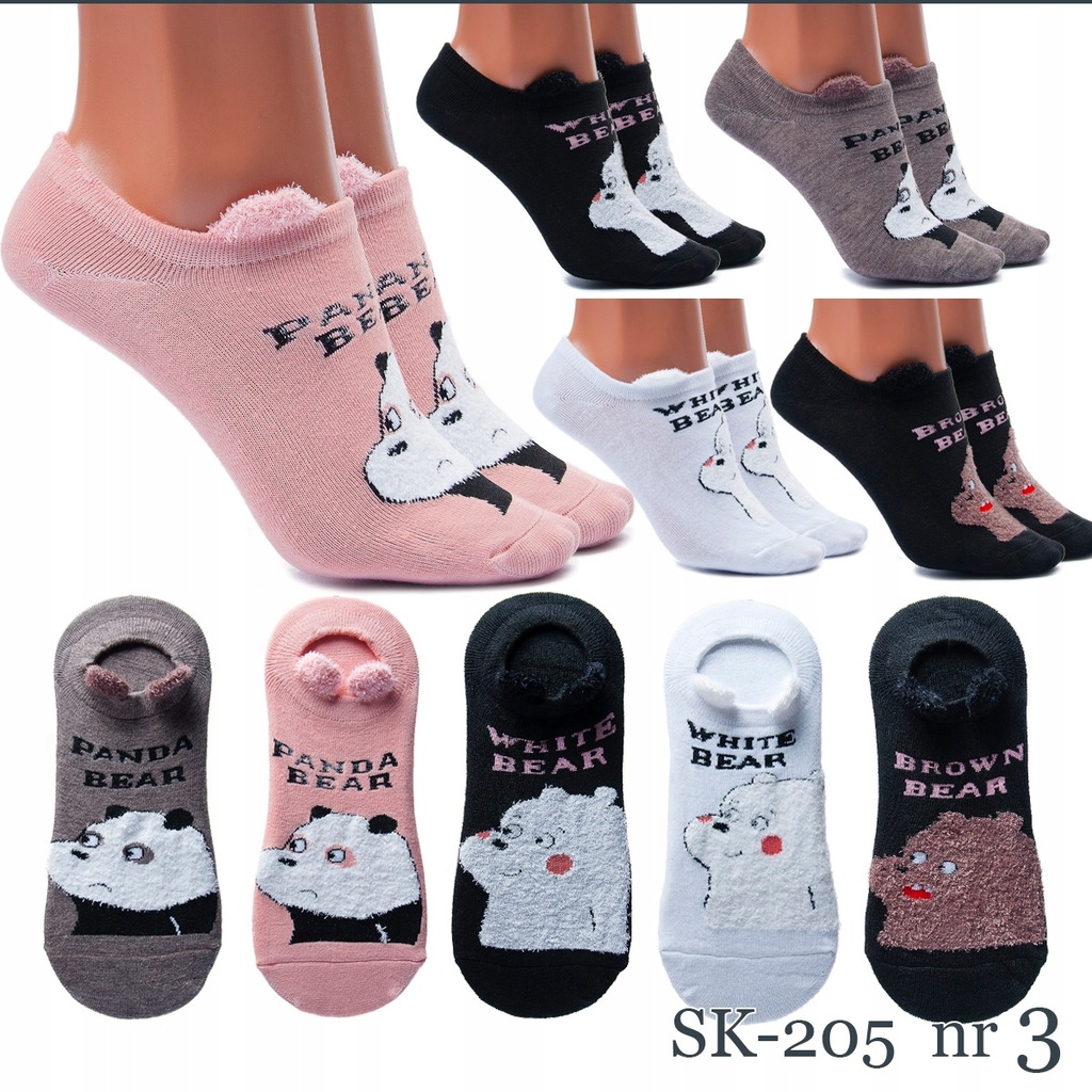STOPKI SKARPETKI damskie BAWEŁNIANE 5 par NISKIE - 12061023847 - oficjalne archiwum Allegro