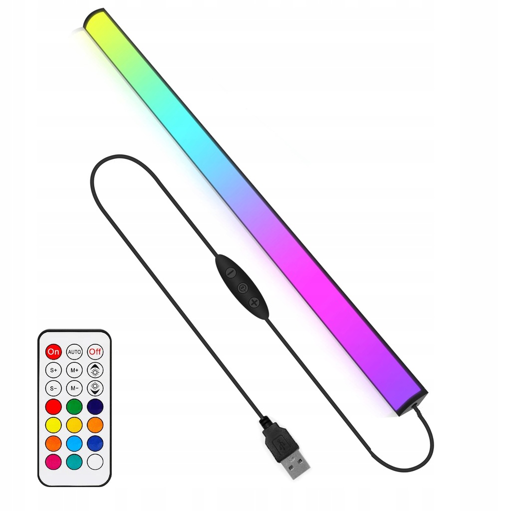 LAMPA LED RGB REGULOWANA JASNOŚĆ NOWOCZESNA+PILOT - 13039214435 ...