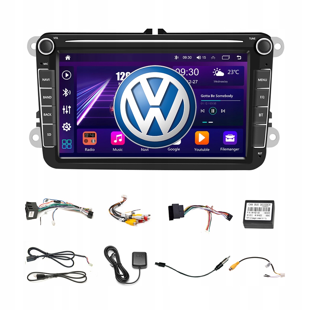 RADIO 2 DIN ANDROID VW PASSAT Skoda Octavia Golf - 12096363726 - oficjalne archiwum Allegro