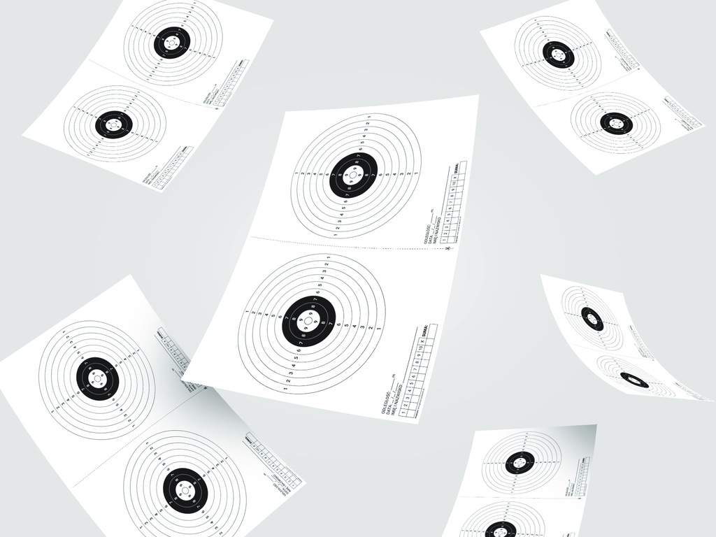 Tarcze strzeleckie w formacie A4 - PLIK DO DRUKU! - 7692195089 - oficjalne archiwum Allegro