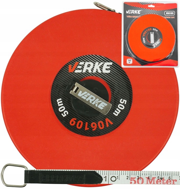 VERKE MIARA TAŚMA MIERNICZA ZWIJANA MIARKA 50M - 12653409066 ...