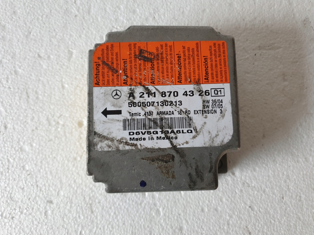 SENSOR PODUSZEK AIRBAG MERCEDES W211 A2118704326 - 13040761486 ...