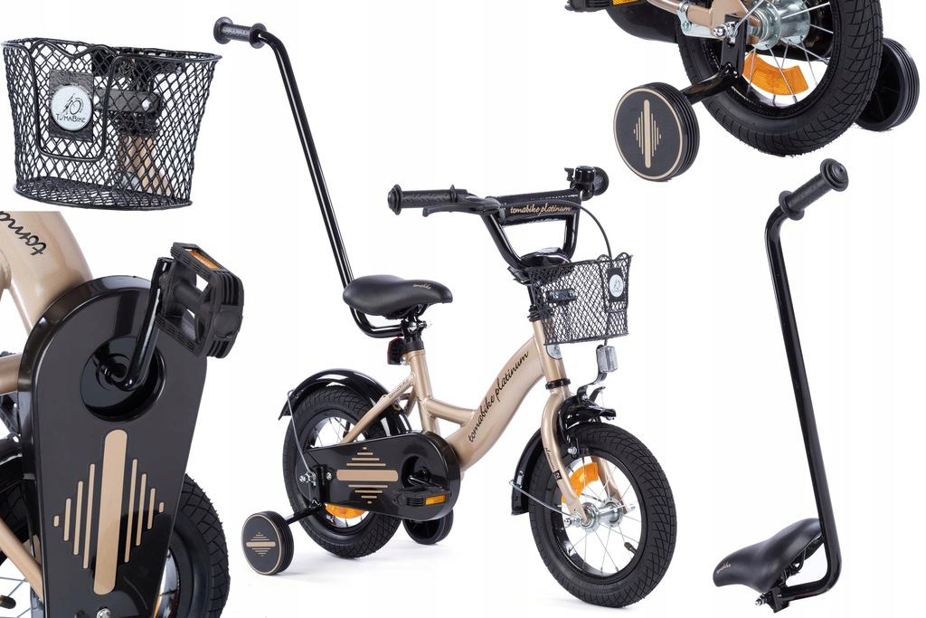 ROWER 12 cali rowerek Tomabike prowadnik 3-5 lat - 13345232984 ...
