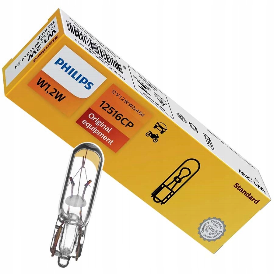 PHILIPS Żarówka W1.2W T5 W2x4.6d 12V 1.2W - 12014195473 - oficjalne ...