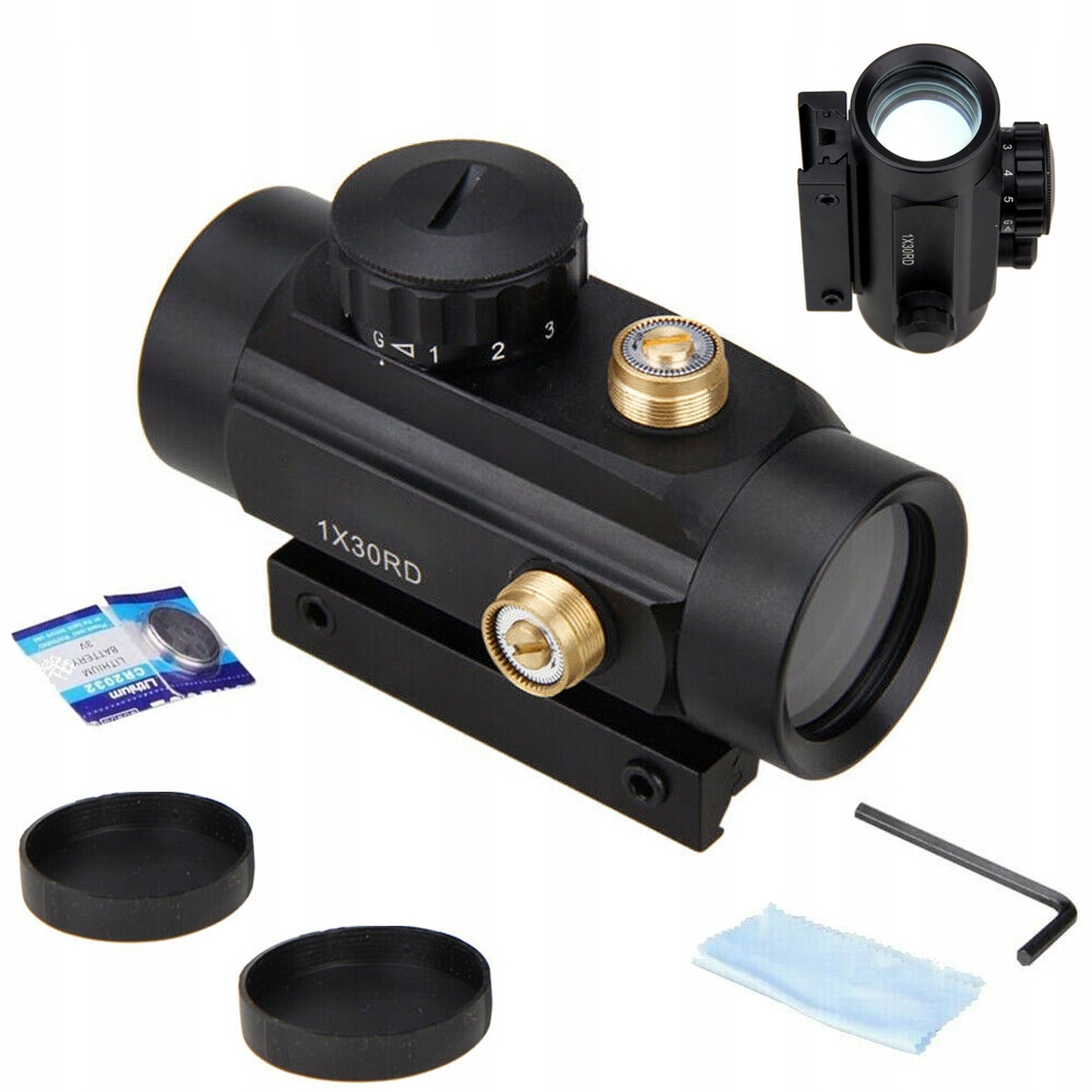Celownik laserowy Lunety Laser na wiatrówkę1x30R/G - 12405753212 - oficjalne archiwum Allegro