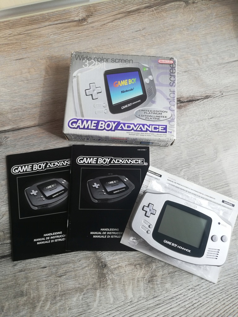 Konsola Nintendo Game boy Advance BOX Platynowa !! - 14044755798 ...
