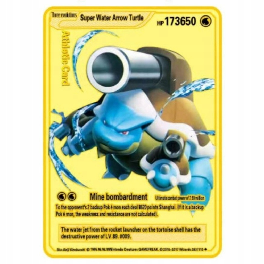 ZŁOTA KARTA POKEMON Super Arrow Turtle METALOWA - 13458580173 - oficjalne archiwum Allegro