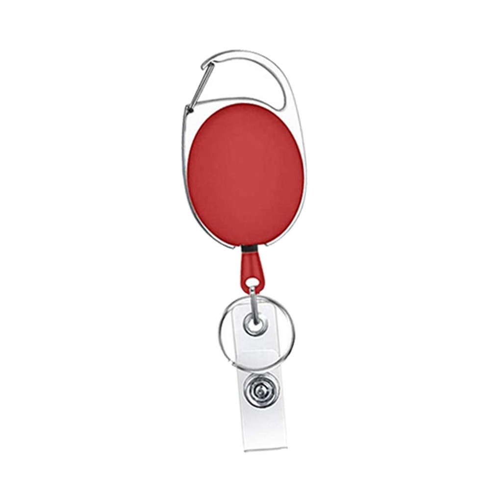 Simple Keychain Men Retractor Business Lock Snap Hooks 1pc Red 6.8cm×3 ...